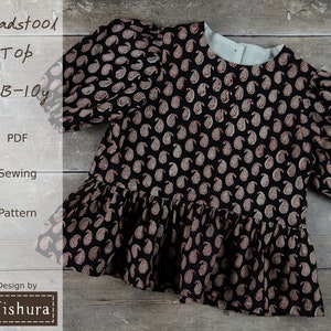Girls Top Sewing Pattern Pdf With Step-by-step Tutorial Newborn - 10y ...