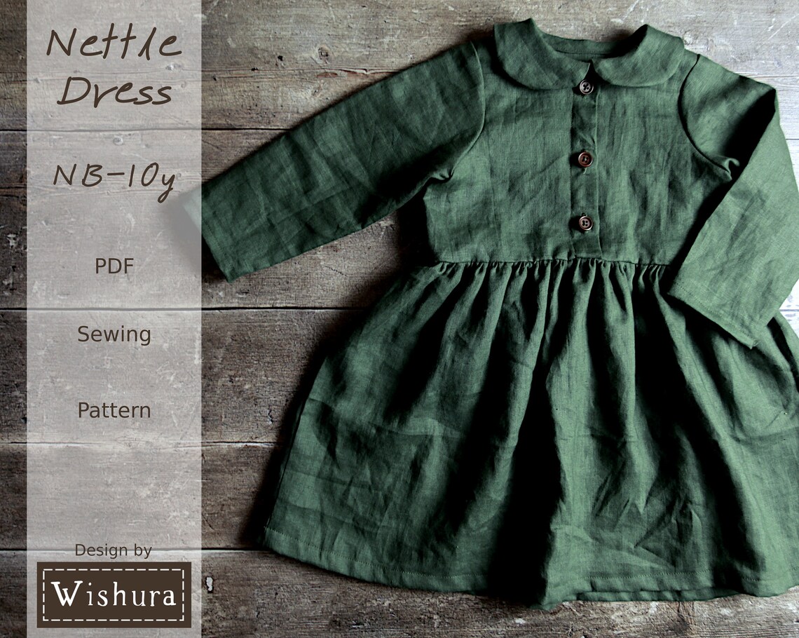 Girls Autumn Dress Sewing Pattern in Sizes Newborn-10y, With Step-by ...