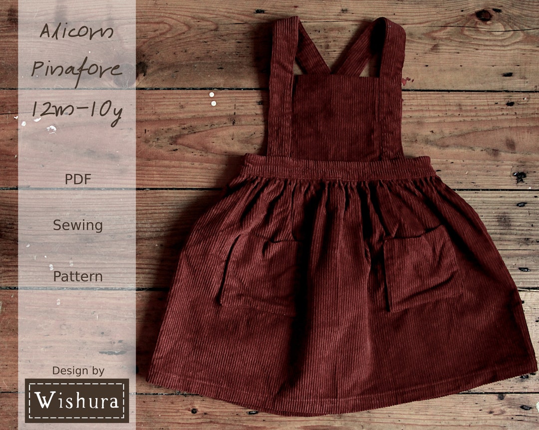 Girls Dress Sewing Pattern Pdf, Sizes 12m-10y, Pinafore Sewing Pattern ...