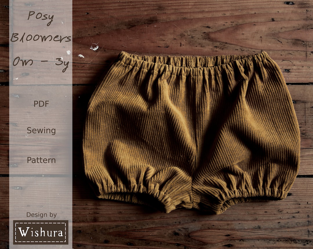 Baby Bloomers Sewing Pattern PDF With Step-by-step Tutorial, Sizes 0m ...