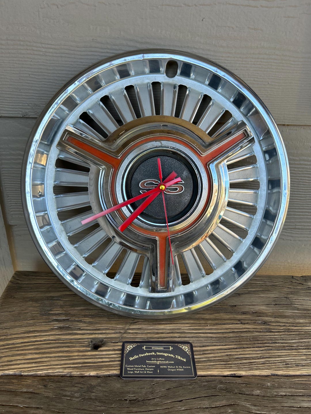 1965 Chevy SS Hubcap Clock / Muscle Car/ Man Cave - Etsy