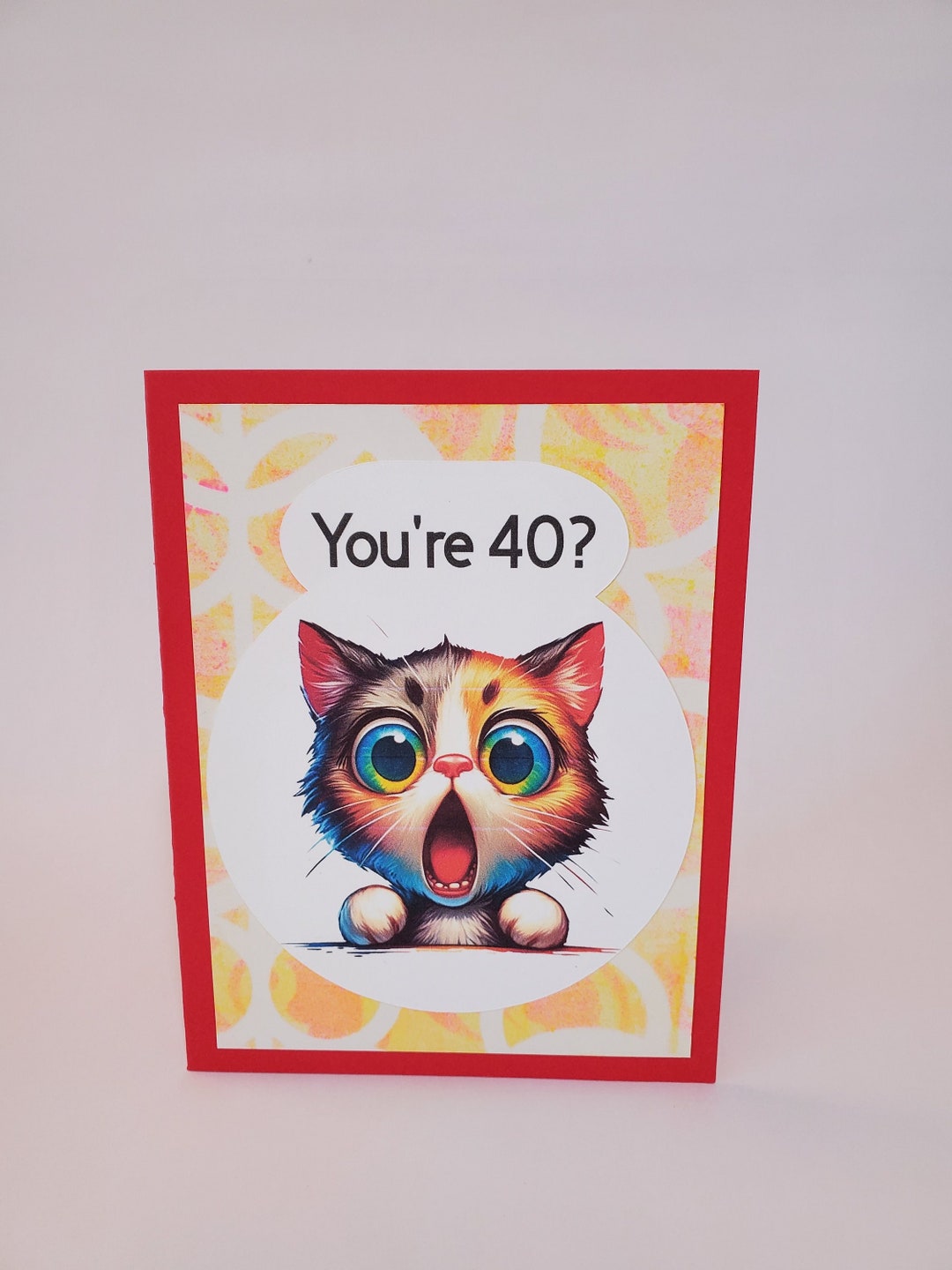 40th Birthday Card, Funny Birthday Card, Friend Birthday Card, Brightly ...