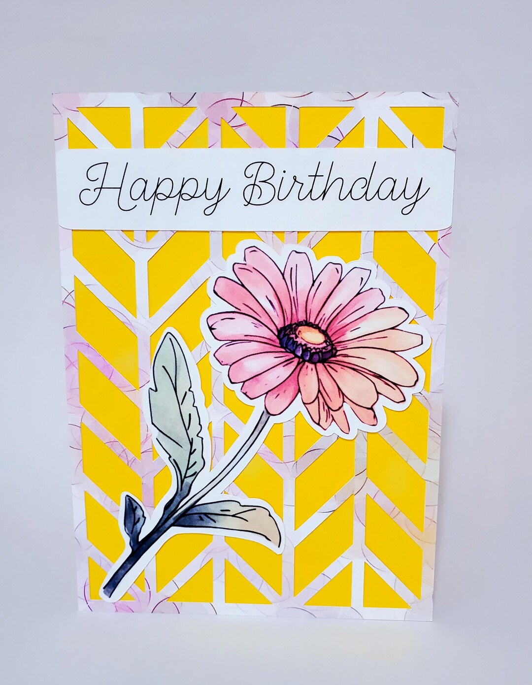 Flower Birthday Card, Brightly Colored Birthday Card - Etsy