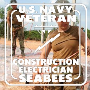 U.S. Navy Seabee Veteran Rate Specific Square Decal 5" (select Your ...