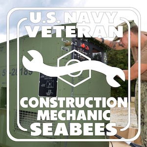 U.S. Navy Seabee Veteran Rate Specific Square Decal 5" (select Your ...