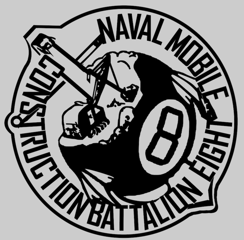 MCB 8 and MCB9 US Navy Seabees Battalions Vinyl Decals Various Sizes ...