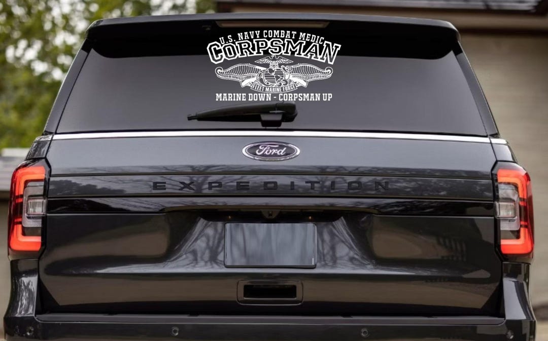 Corpsman FMF Fleet Marine Force Combat Medic Arch Car or Truck Decal ...