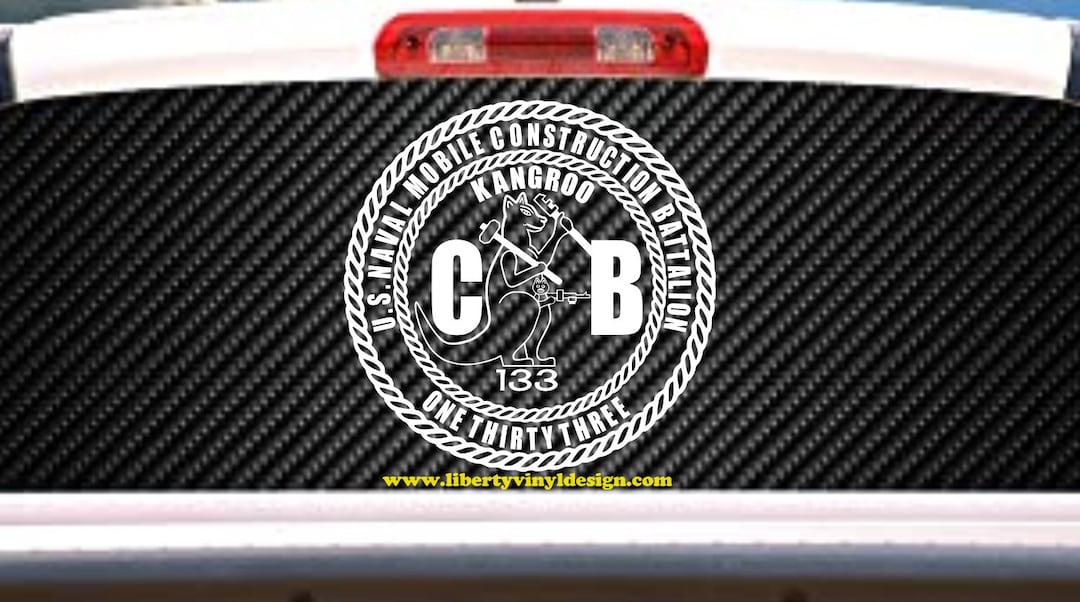 NMCB 133 Navy Seabees Battalion 133 Window or Tailgate Vinyl Decal 8 ...