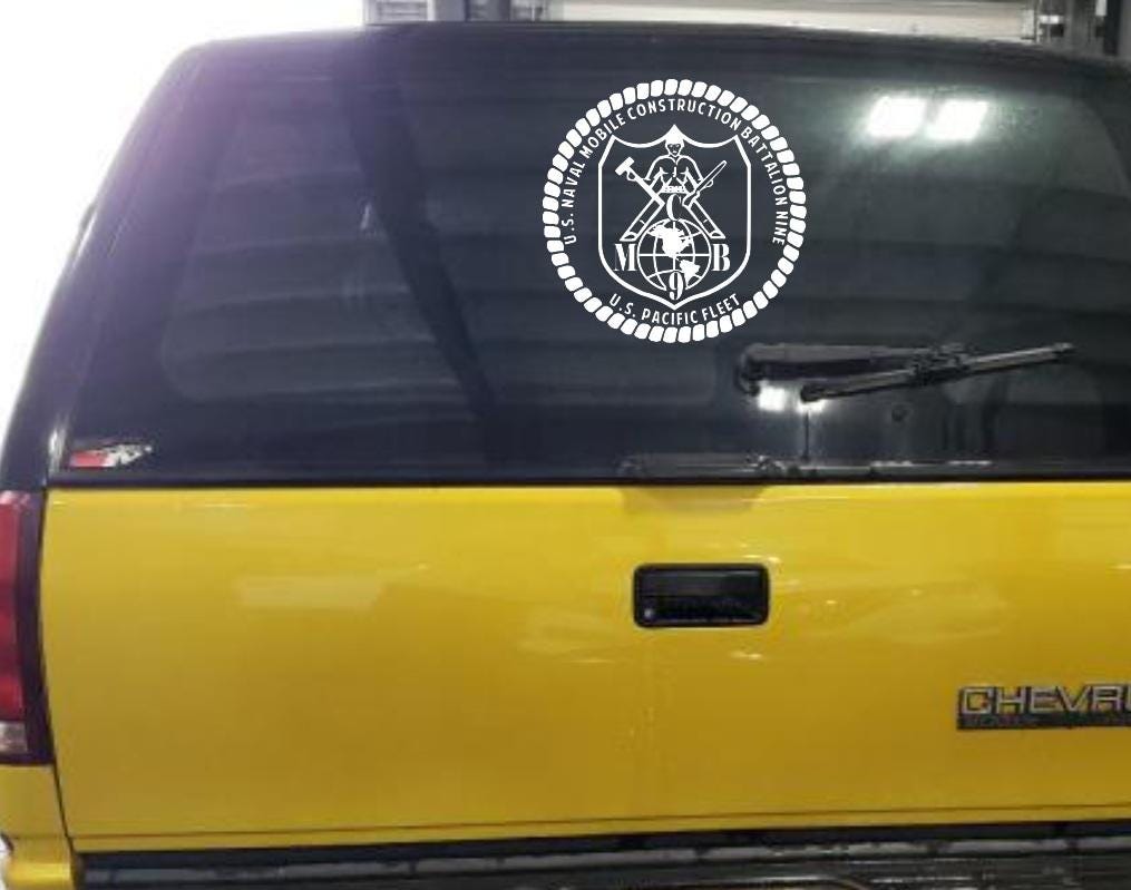 MCB6, or MCB9 Naval Construction Battalion - US Navy Seabees Vinyl ...