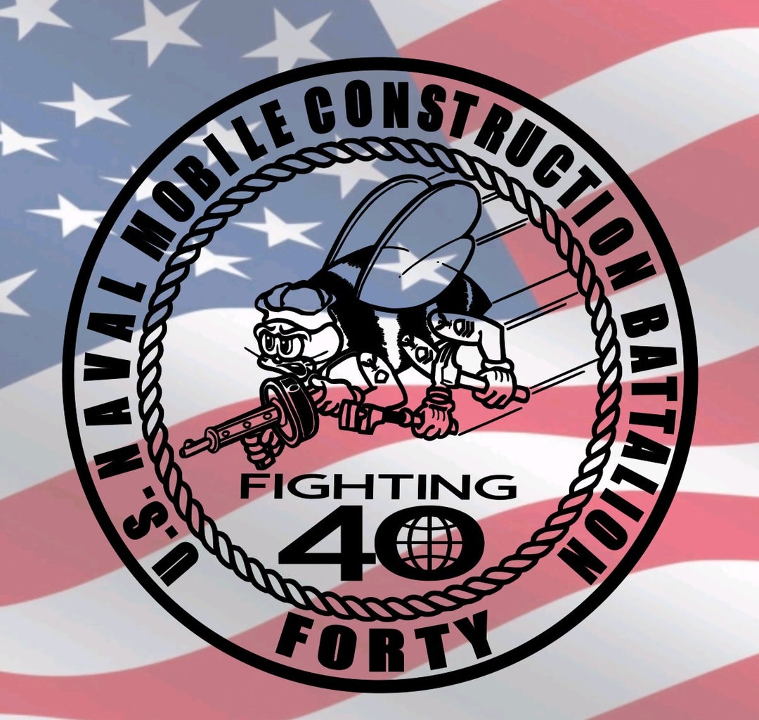 NMCB 40 Navy Seabees Battalion Forty Window or Tailgate Vinyl Decal 8, 10 & 11.5" - Etsy
