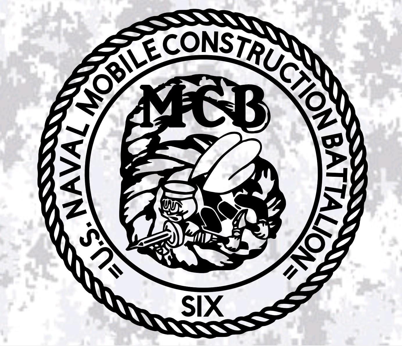 MCB6, or MCB9 Naval Construction Battalion - US Navy Seabees Vinyl ...