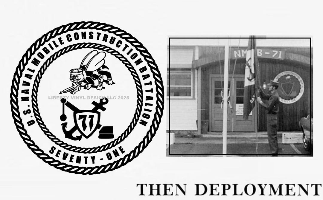 NMCB 71 U.S. Navy Seabees Naval Mobile Construction Battalion 8", 10 ...