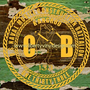 NMCB 133 Navy Seabees Battalion 133 Window or Tailgate Vinyl Decal 8 ...