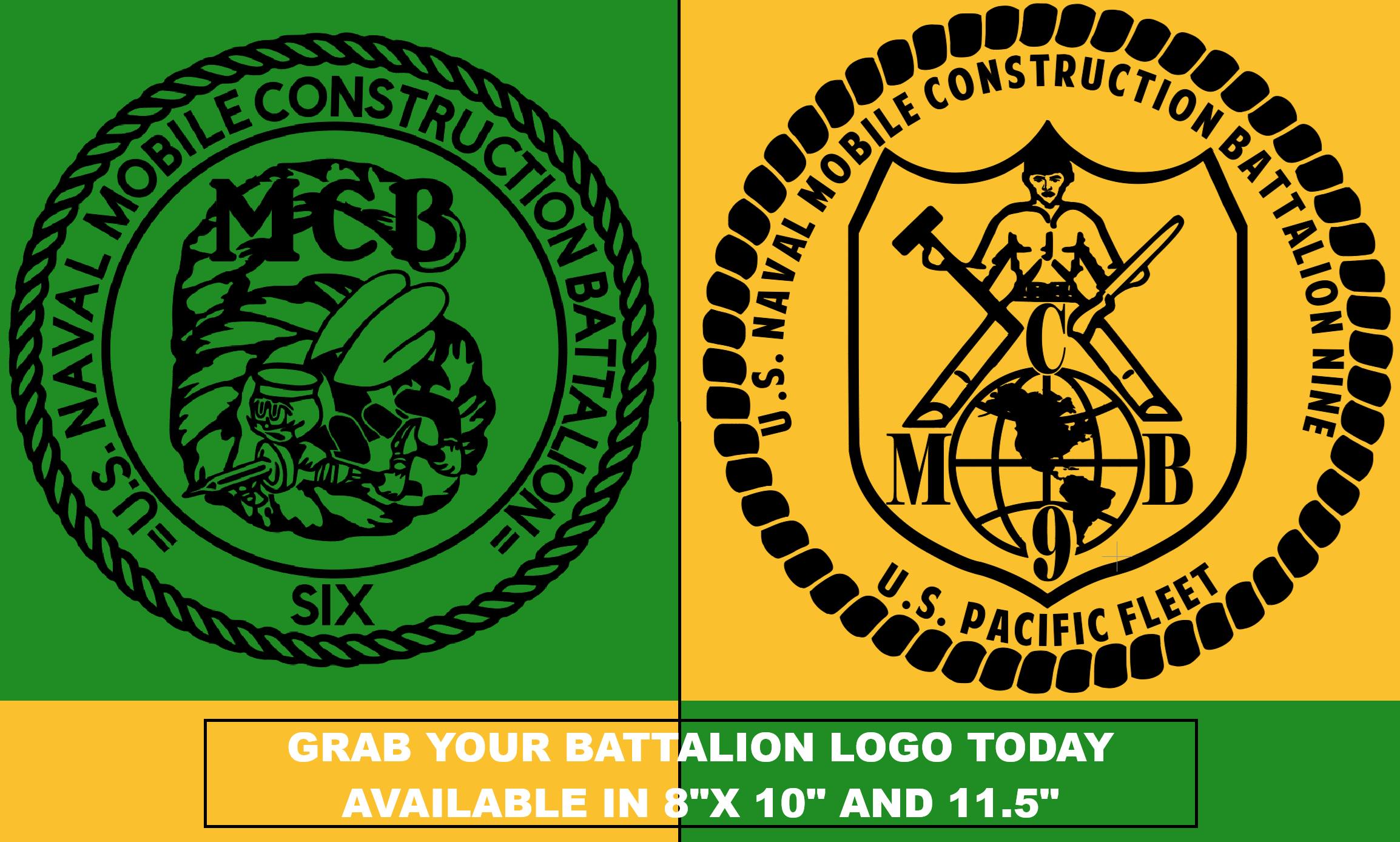 MCB6, or MCB9 Naval Construction Battalion - US Navy Seabees Vinyl ...