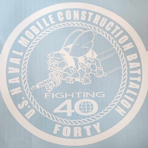 NMCB 40 Navy Seabees Battalion Forty Window or Tailgate Vinyl Decal 8 ...