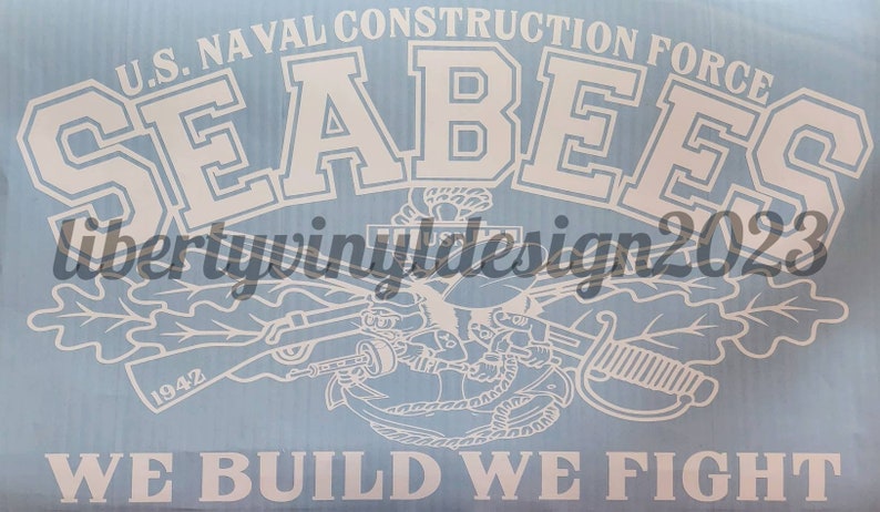 US Navy Seabee SCW Decal: Combat Warfare Vinyl Sticker - Etsy
