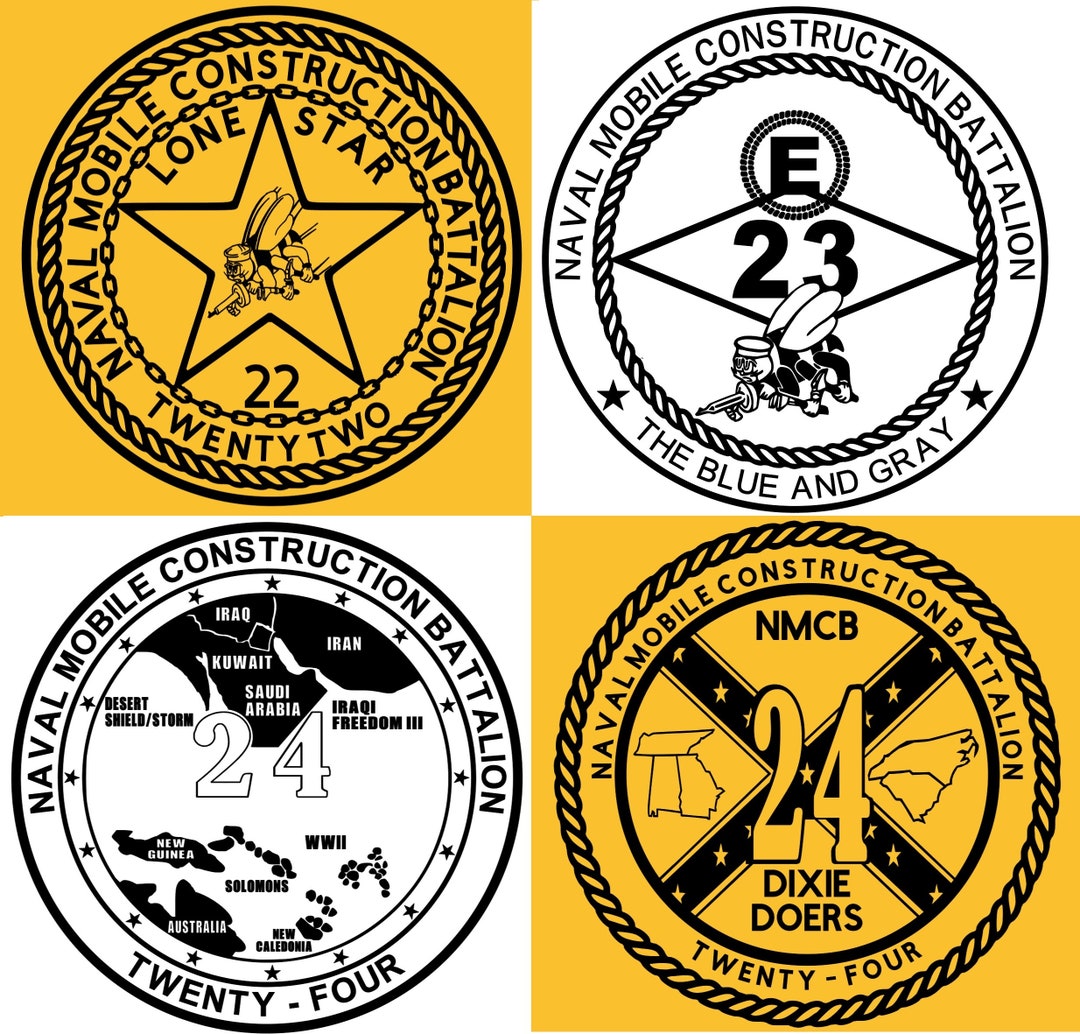 US Navy Seabees Vinyl Decal Options for NMCB 22, 23, 24 - Choice of ...