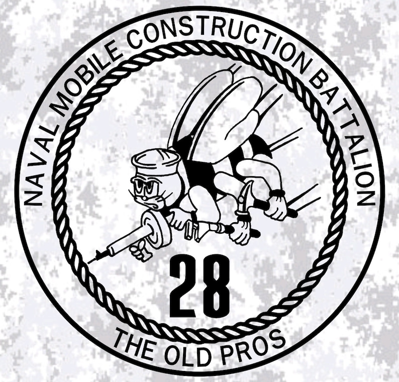 NMCB25 or 26, NMCB27 or 28 Naval Mobile Construction Battalion Vinyl ...
