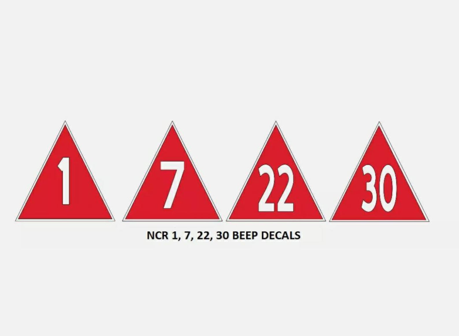 US Navy Seabees BEEP Decal (set of 2) - Red on White Layered Vinyl - Etsy