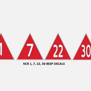 US Navy Seabees BEEP Decal (set of 2) - Red on White Layered Vinyl - Etsy