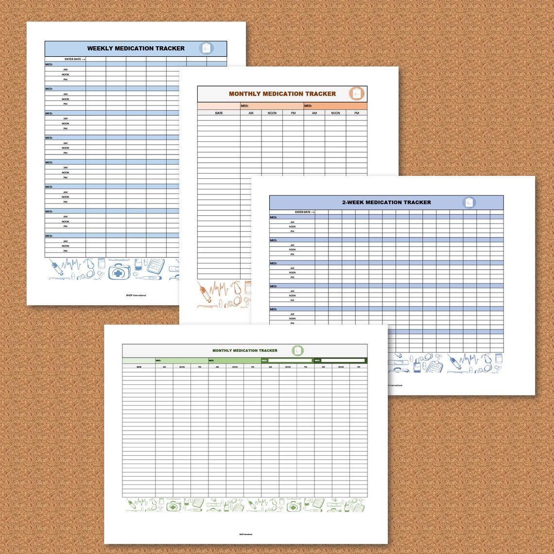 Printable Medication Tracker, Printable PDF Healthcare Tracker ...