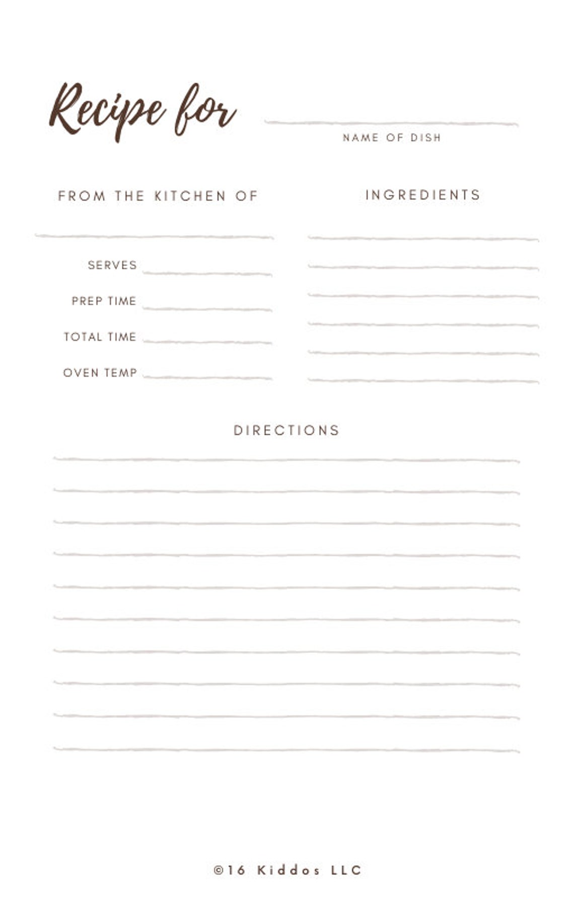 Cooking Journal Printable - Recipe Journal Printable - Printable Recipe ...