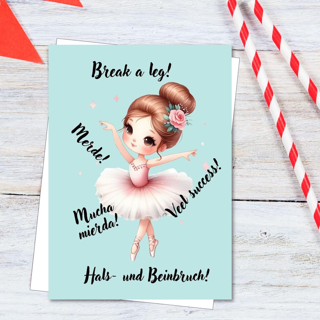 Dance Recital Printable | Break a Leg Card (PDF Download) - Etsy
