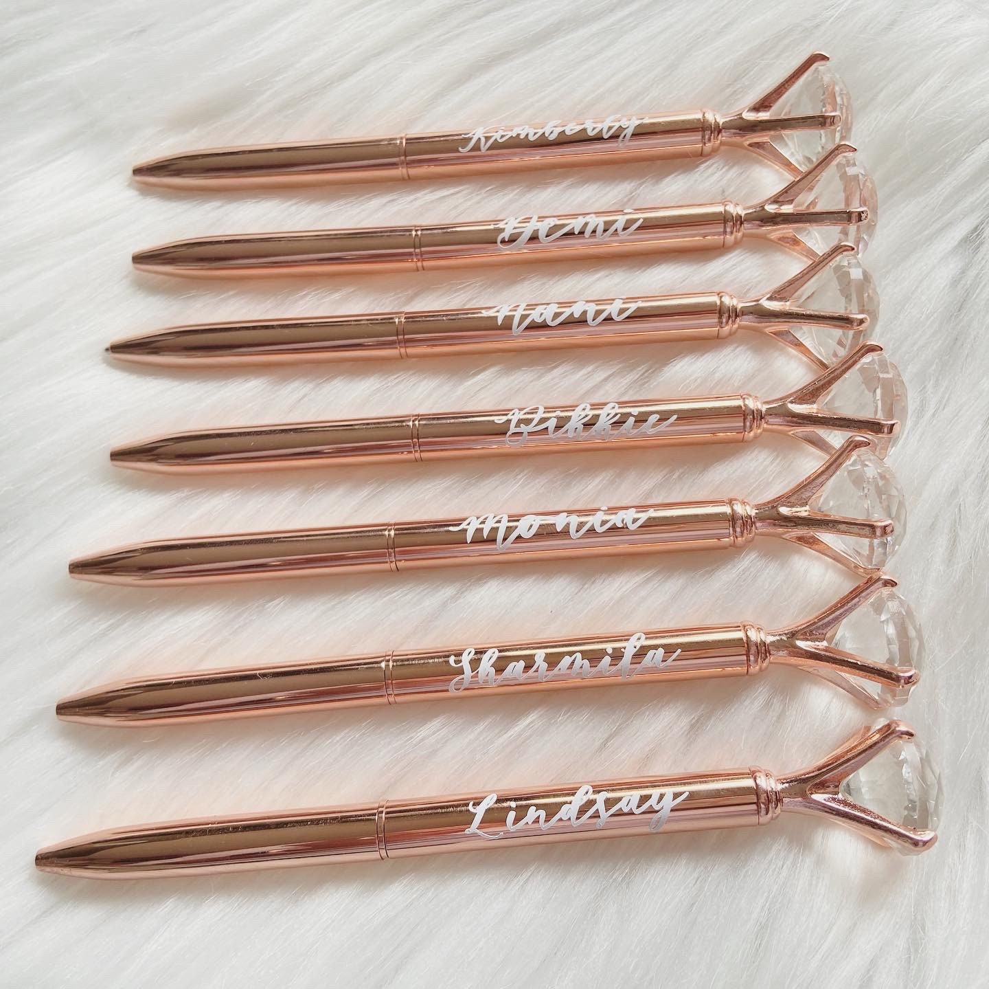 Personalised Diamond Pen Bling Gem Pen Bride Pen Bridesmaid | Etsy