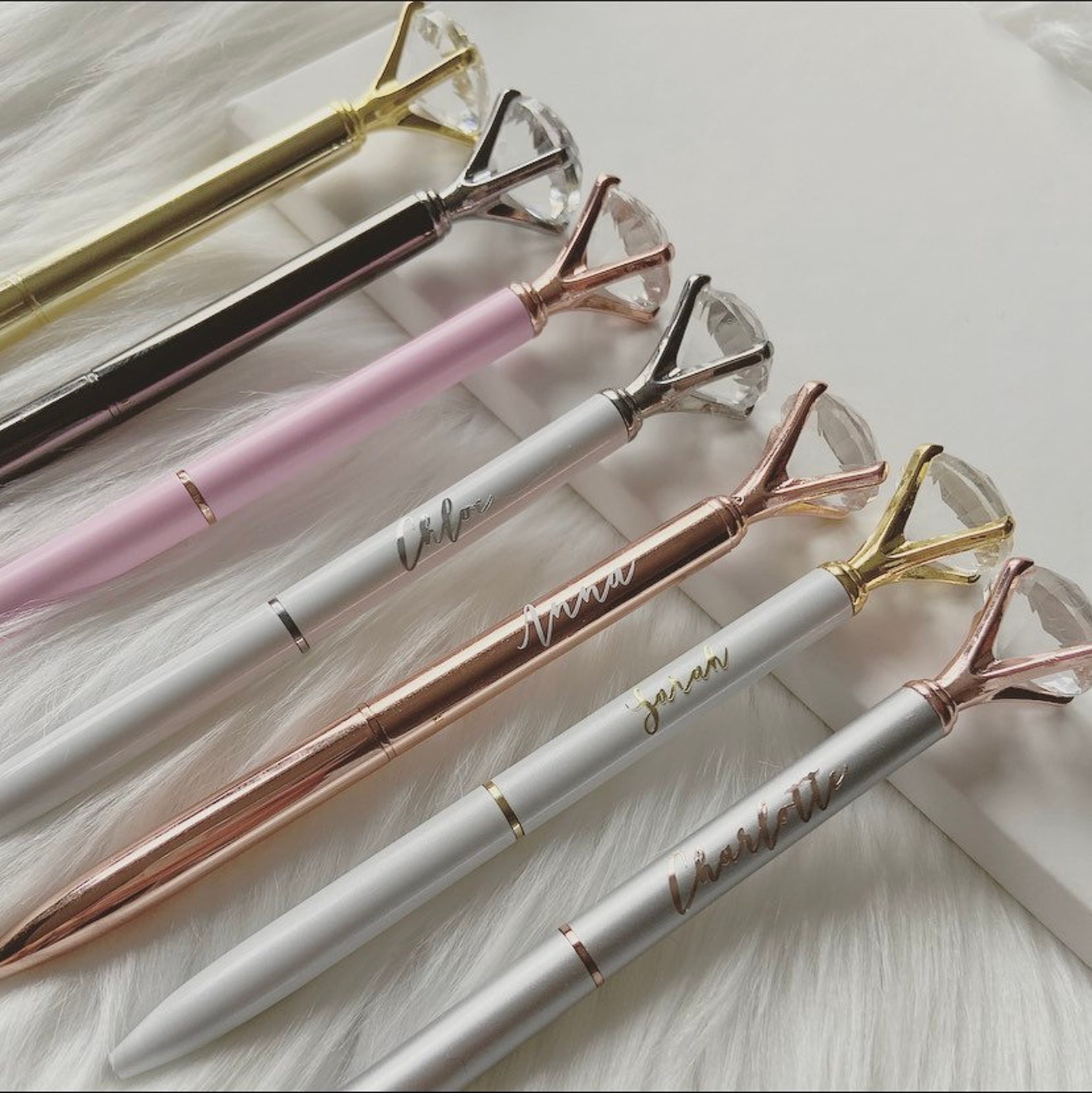 Personalised Diamond Pen Bling Gem Pen Bride Pen Bridesmaid - Etsy