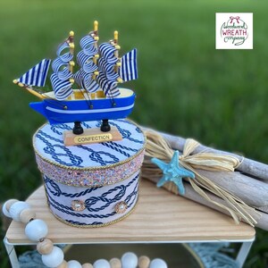 Ship Decorative Box, Nautical Box, Sailing Knot Box, Sailing Knot Decor ...