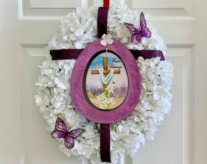 He is Risen Wreath, Jesus Wreath, Easter Religious Wreath, Easter ...