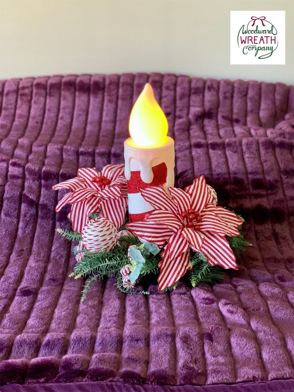 Peppermint LED Candle Candy Candle Battery Operated Candy - Etsy.de