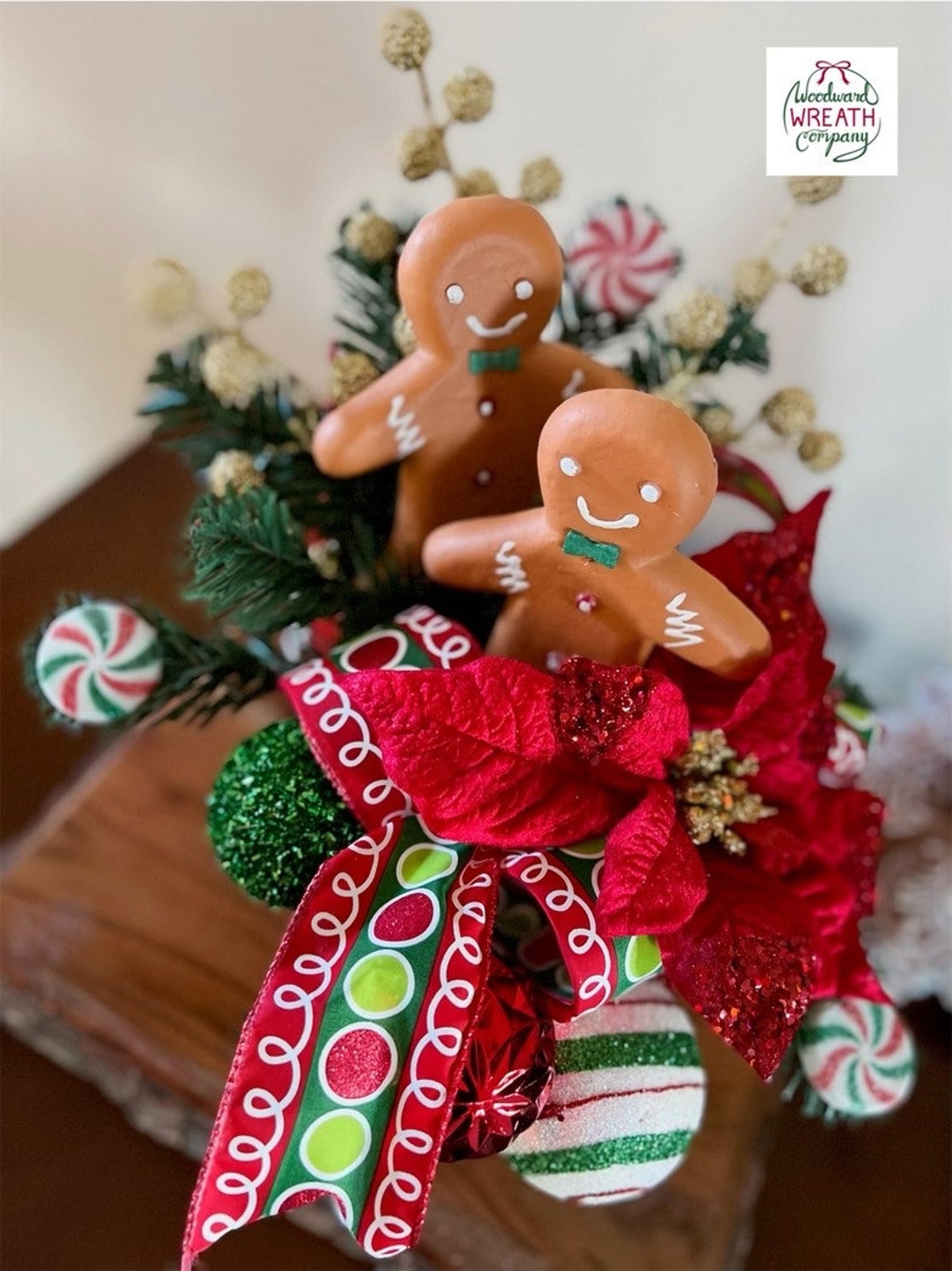 Gingerbread Sled Centerpiece Sled With Gingerbread Men - Etsy