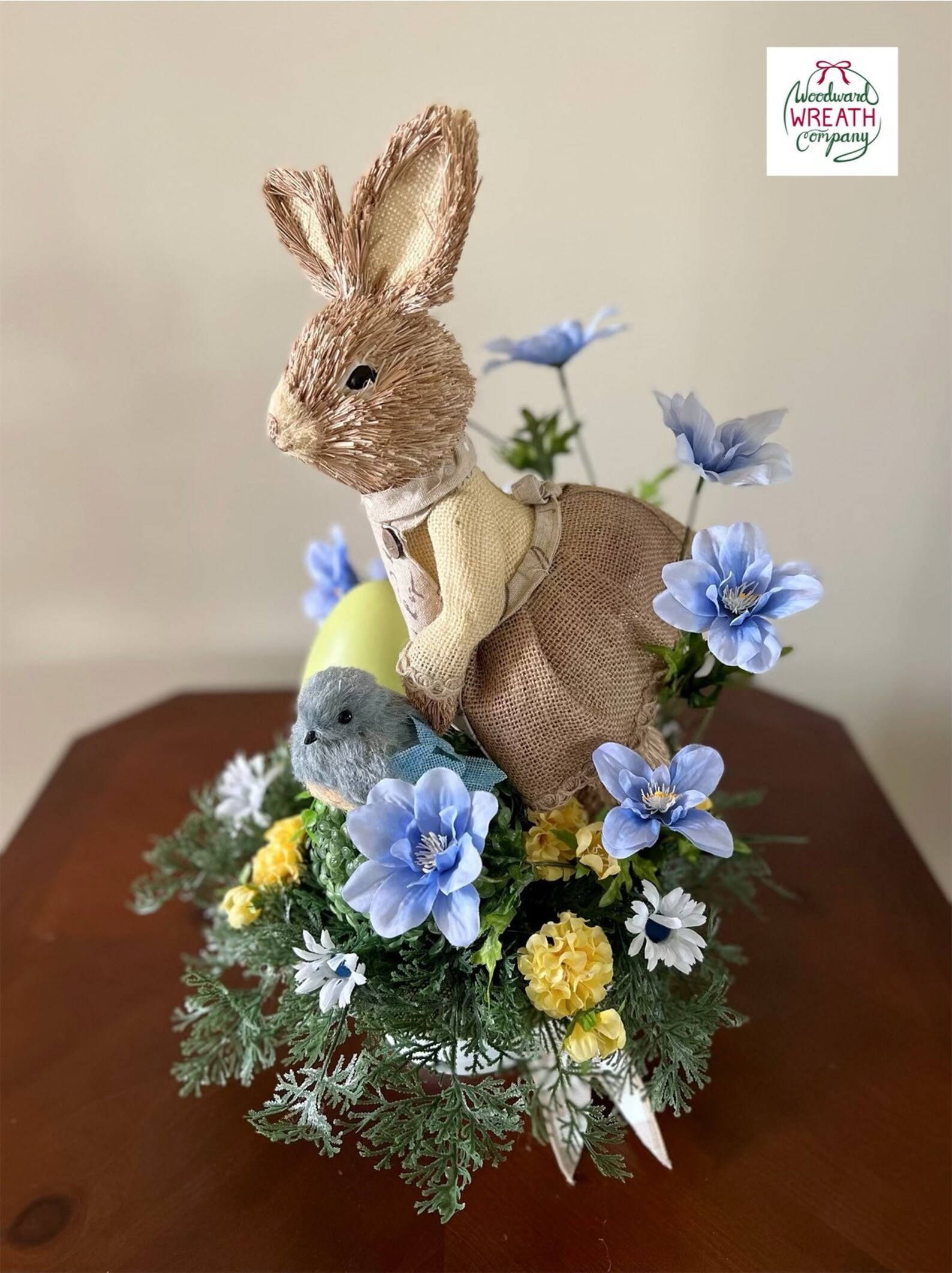 Sisal Easter Bunny Centerpiece French Country Easter - Etsy