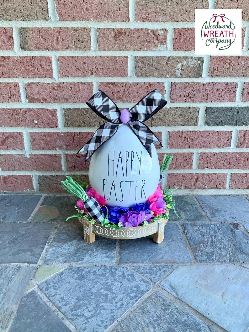 Rae Dunn Egg Centerpiece Rae Dunn Happy Easter Egg - Etsy