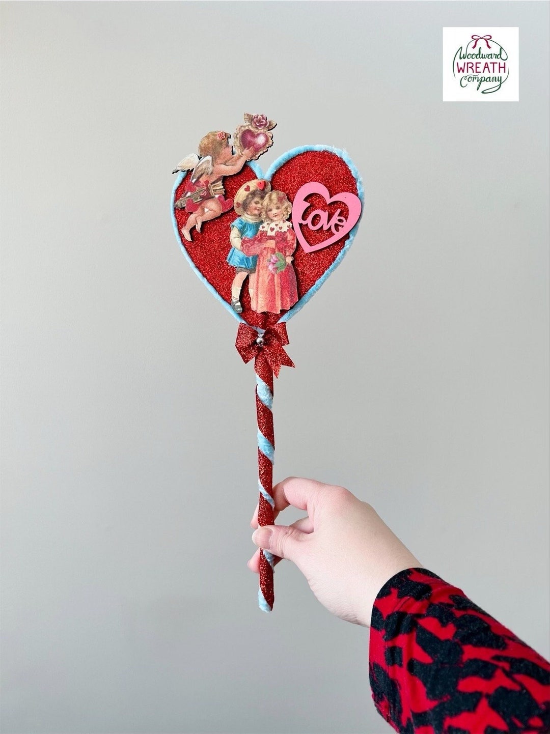 Valentines Day Wands, Valentines Day Heart Wands, Vintage Heart Wands ...