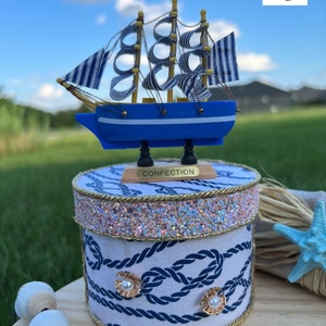 Ship Decorative Box, Nautical Box, Sailing Knot Box, Sailing Knot Decor ...