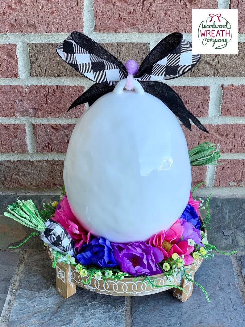 Rae Dunn Egg Centerpiece Rae Dunn Happy Easter Egg - Etsy