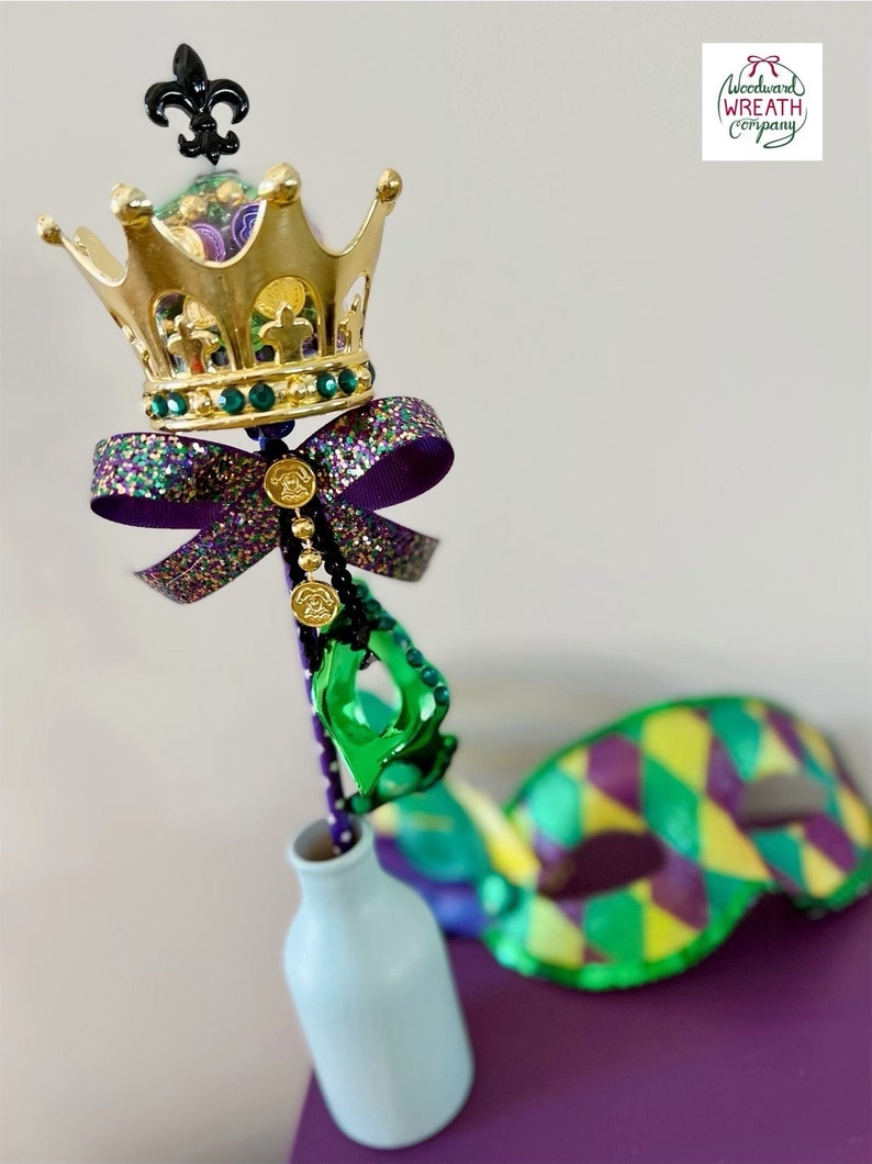 Mardi Gras Scepter Mardi Gras Crown and Mask Mardi Gras King - Etsy