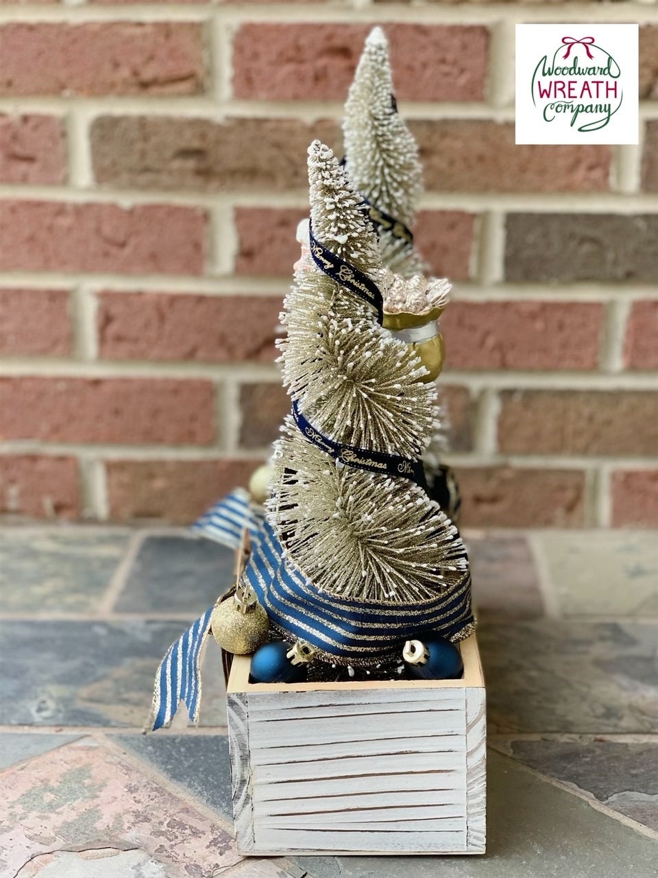 Gold and Navy Blue Santa Centerpiece Santa Centerpiece Glam | Etsy
