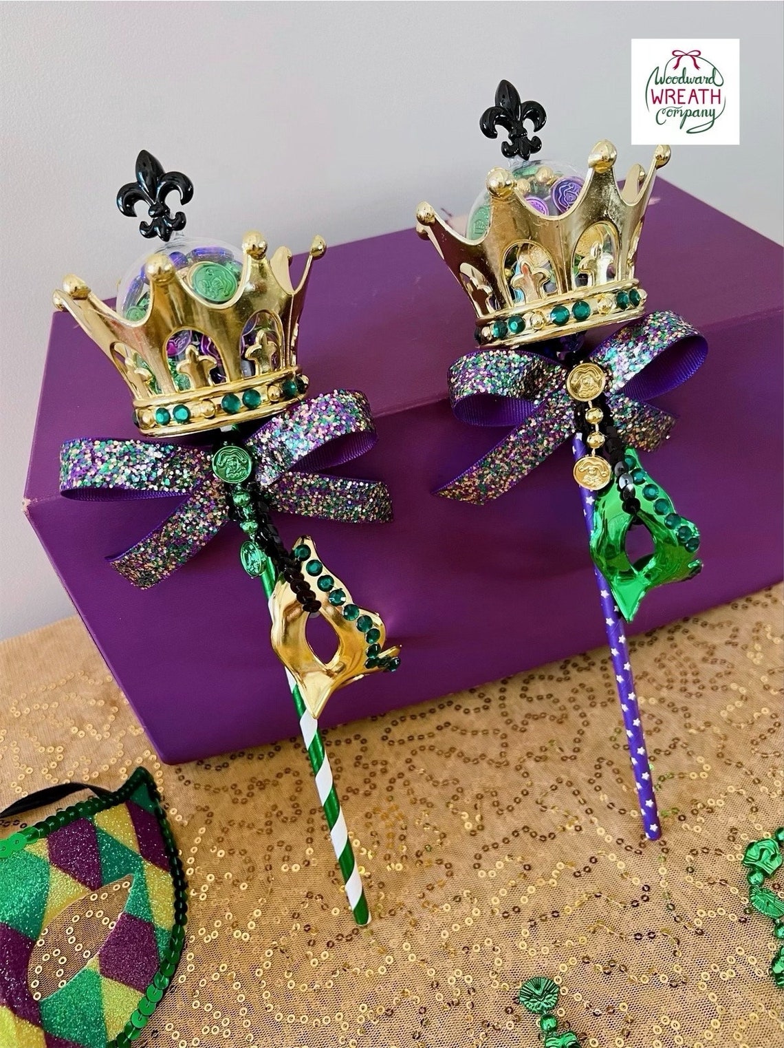 Mardi Gras Scepter Mardi Gras Crown and Mask Mardi Gras King - Etsy