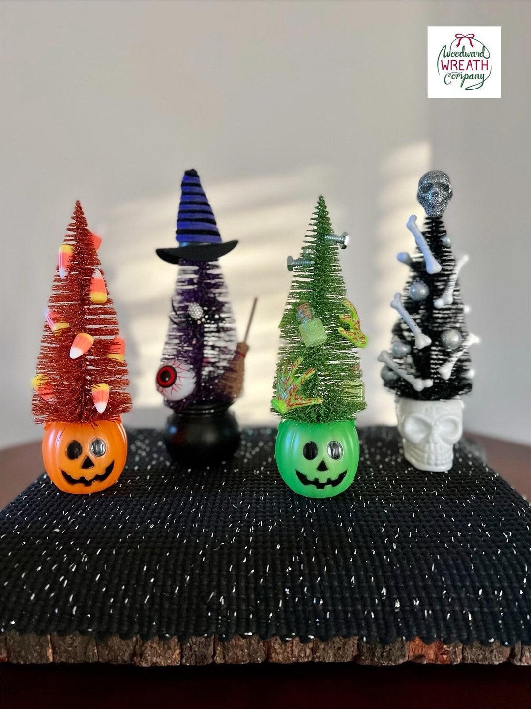 Halloween Tree Cauldron, Mini Halloween Tree Decor, Skull Cauldron ...