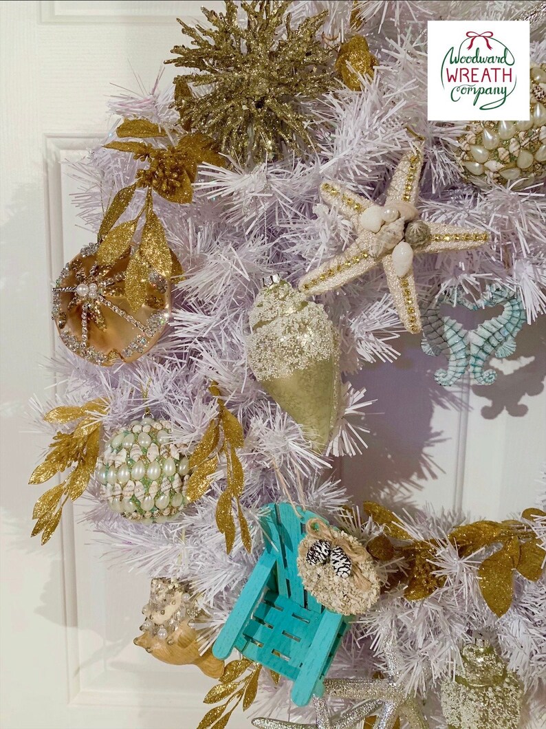 Seashell Wreath Nautical Wreath Shell Wreath Coastal - Etsy