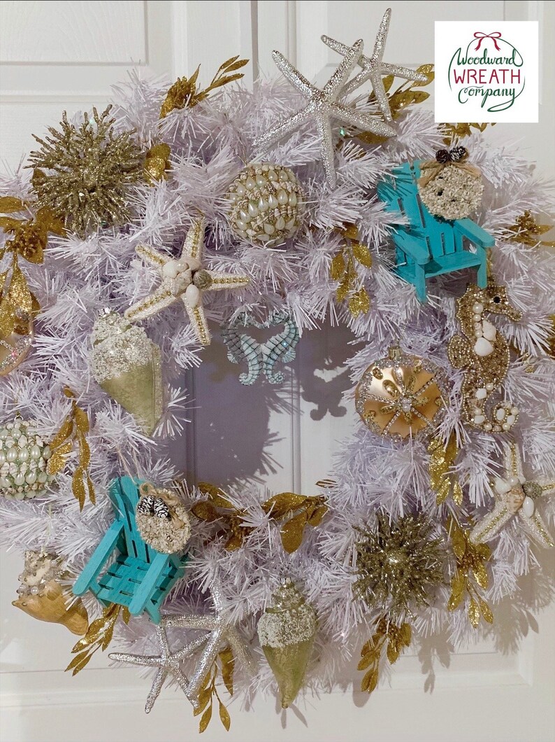 Seashell Wreath Nautical Wreath Shell Wreath Coastal - Etsy