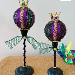 Mardi Gras Scepter Set, Mardi Gras Candleholder Decor, Mardi Gras King ...