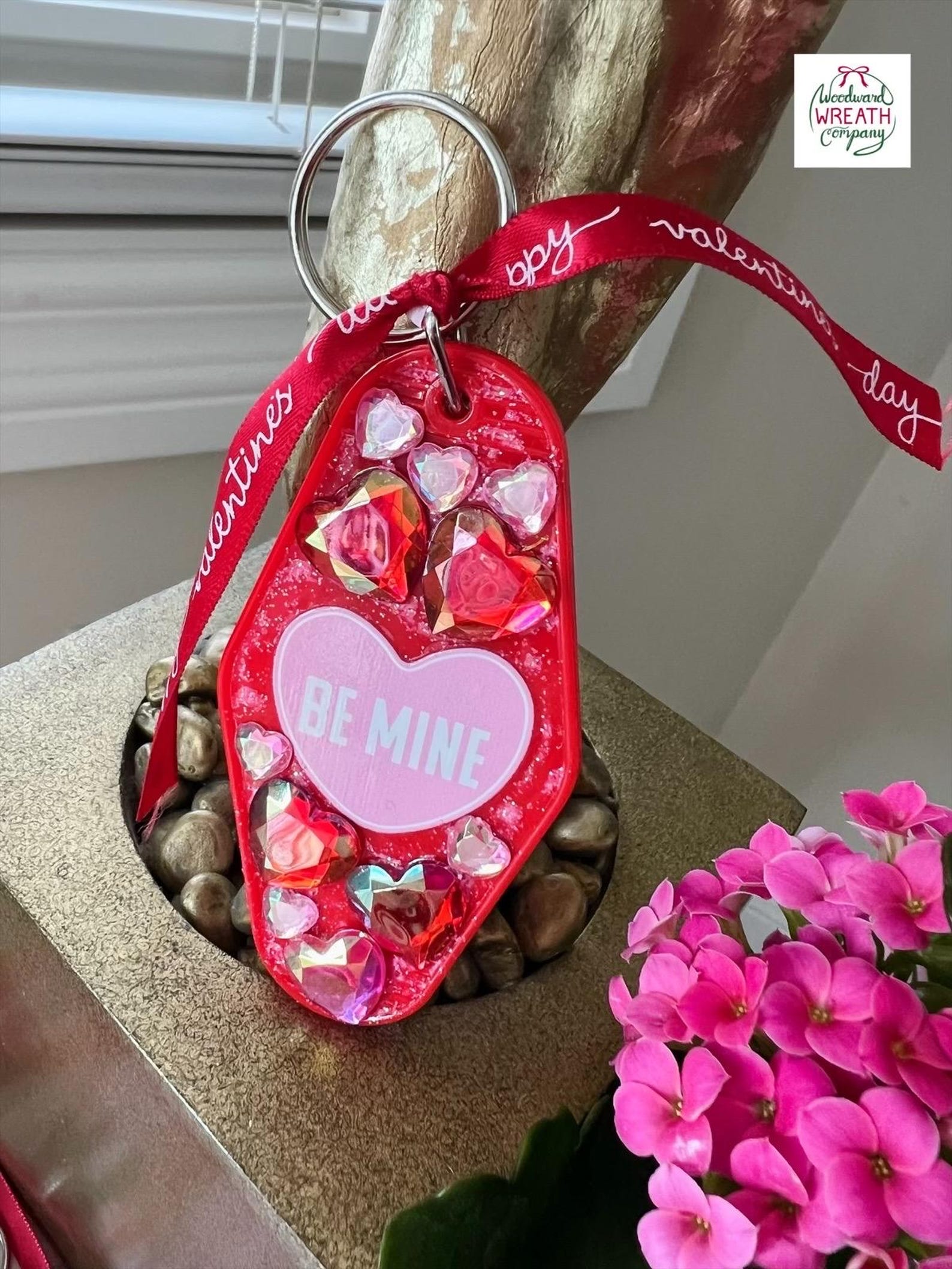Valentines Motel Keychain Ornament: Candy Hearts, Rhinestones - Etsy