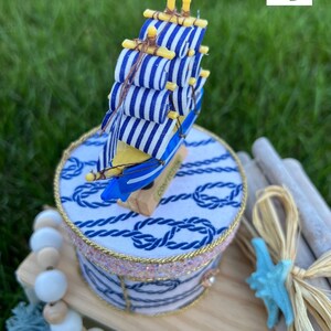 Ship Decorative Box, Nautical Box, Sailing Knot Box, Sailing Knot Decor ...