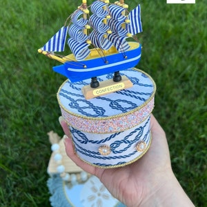 Ship Decorative Box, Nautical Box, Sailing Knot Box, Sailing Knot Decor ...