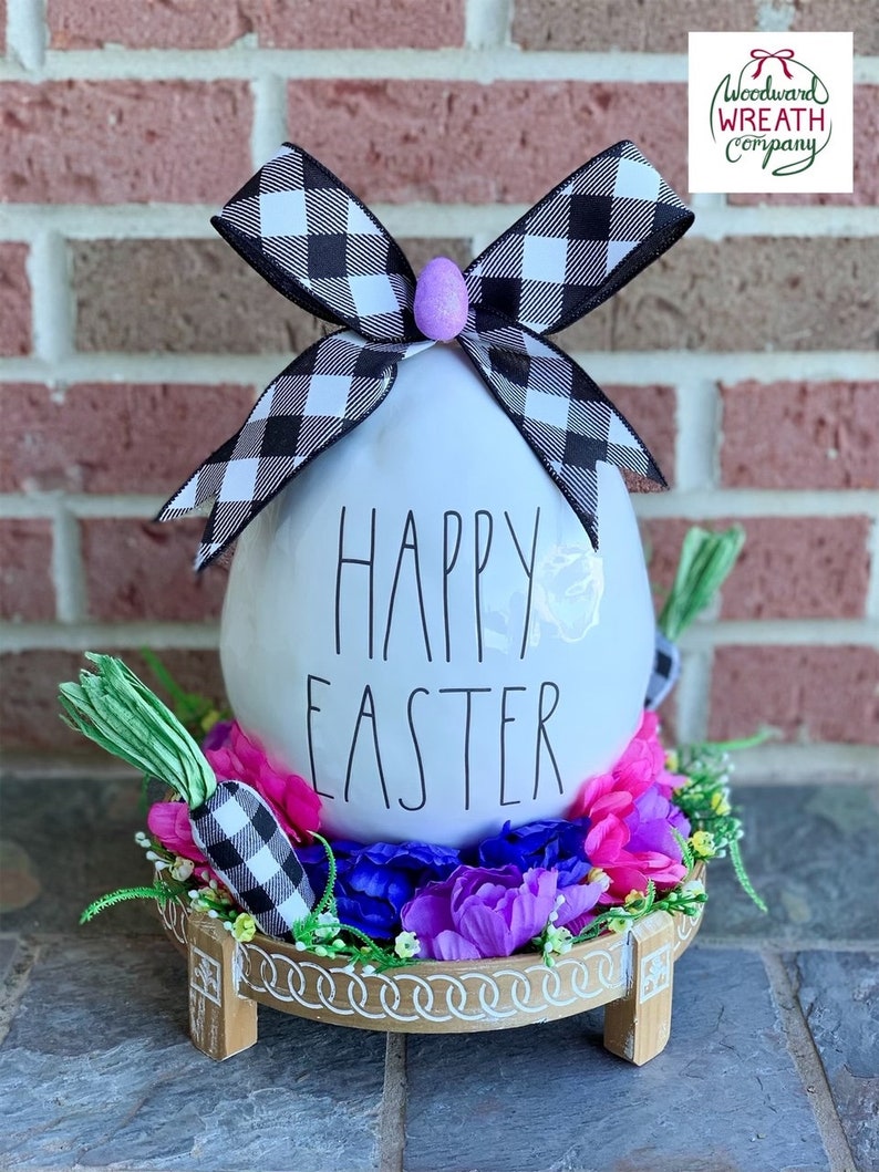 Rae Dunn Egg Centerpiece Rae Dunn Happy Easter Egg - Etsy
