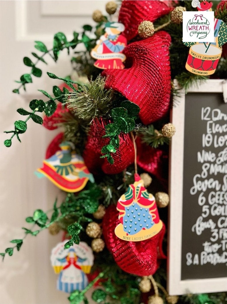 12 Days of Christmas Wreath Twelve Days of Christmas Wreath - Etsy